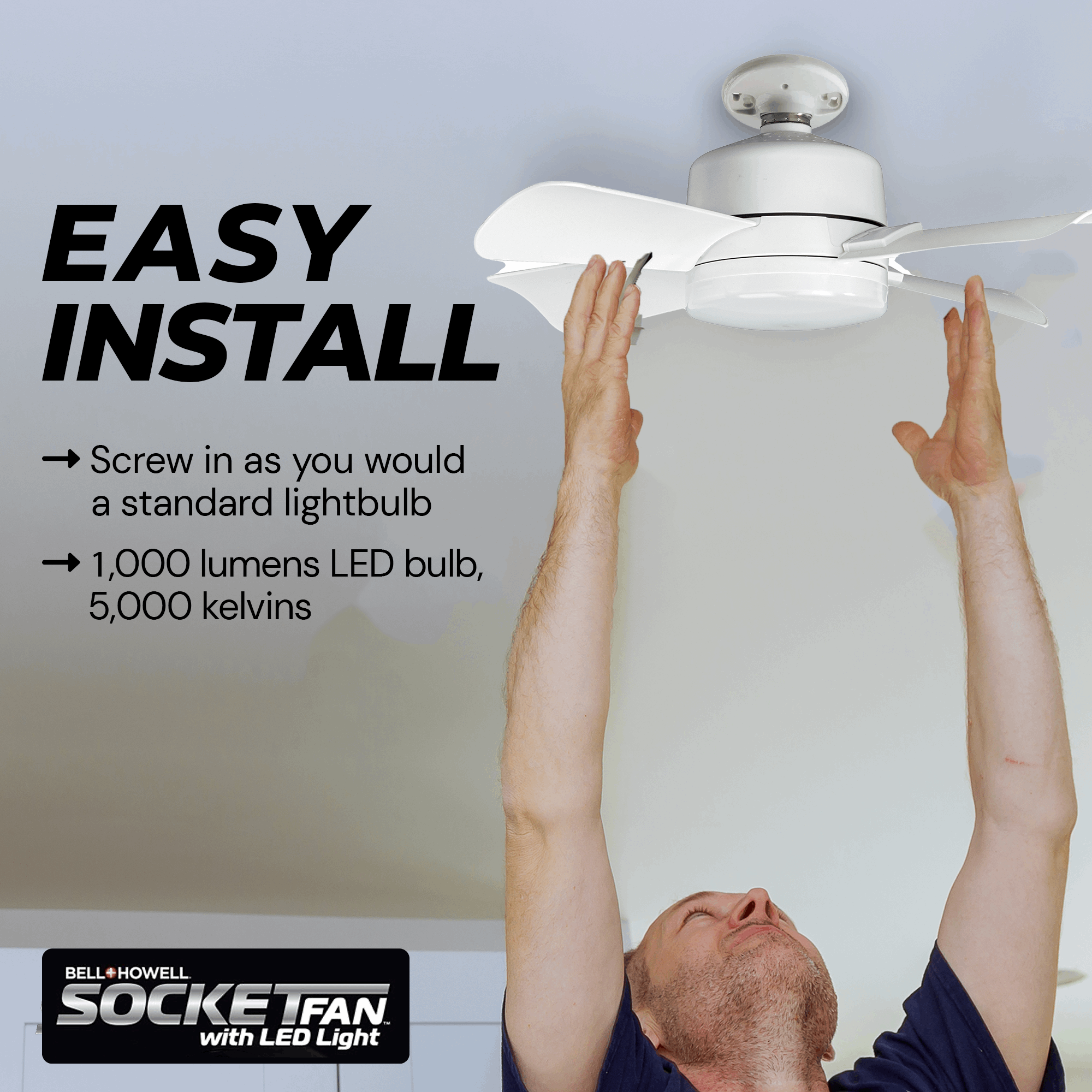 Socket Breeze LED Light & Fan | Bell+Howell – SocketBreeze