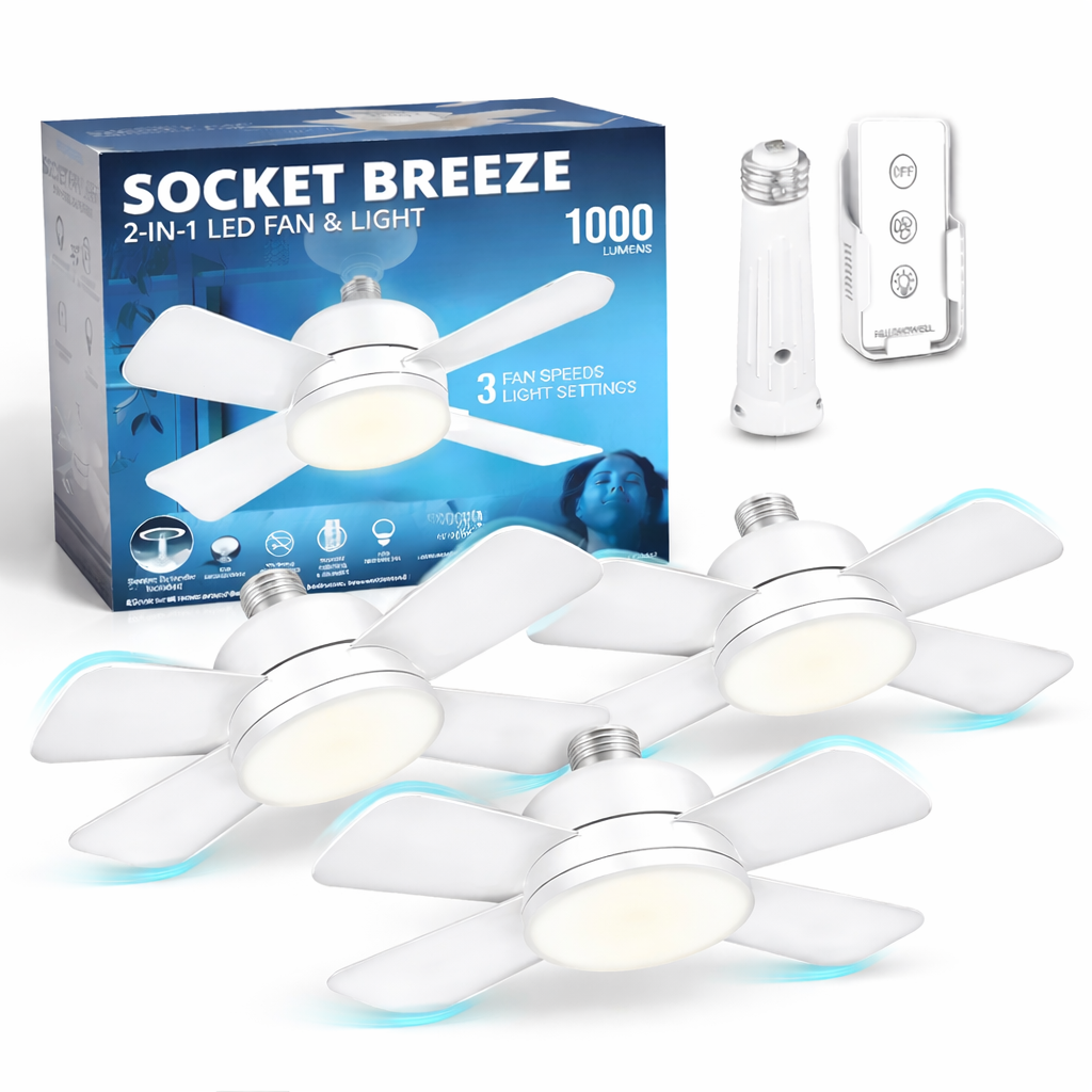 Socket Breeze LED Light & Fan | Bell+Howell – SocketBreeze