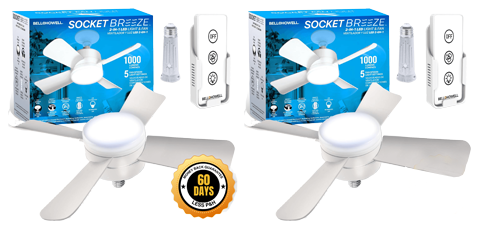 Socket Breeze LED Light & Fan | Bell+Howell – SocketBreeze